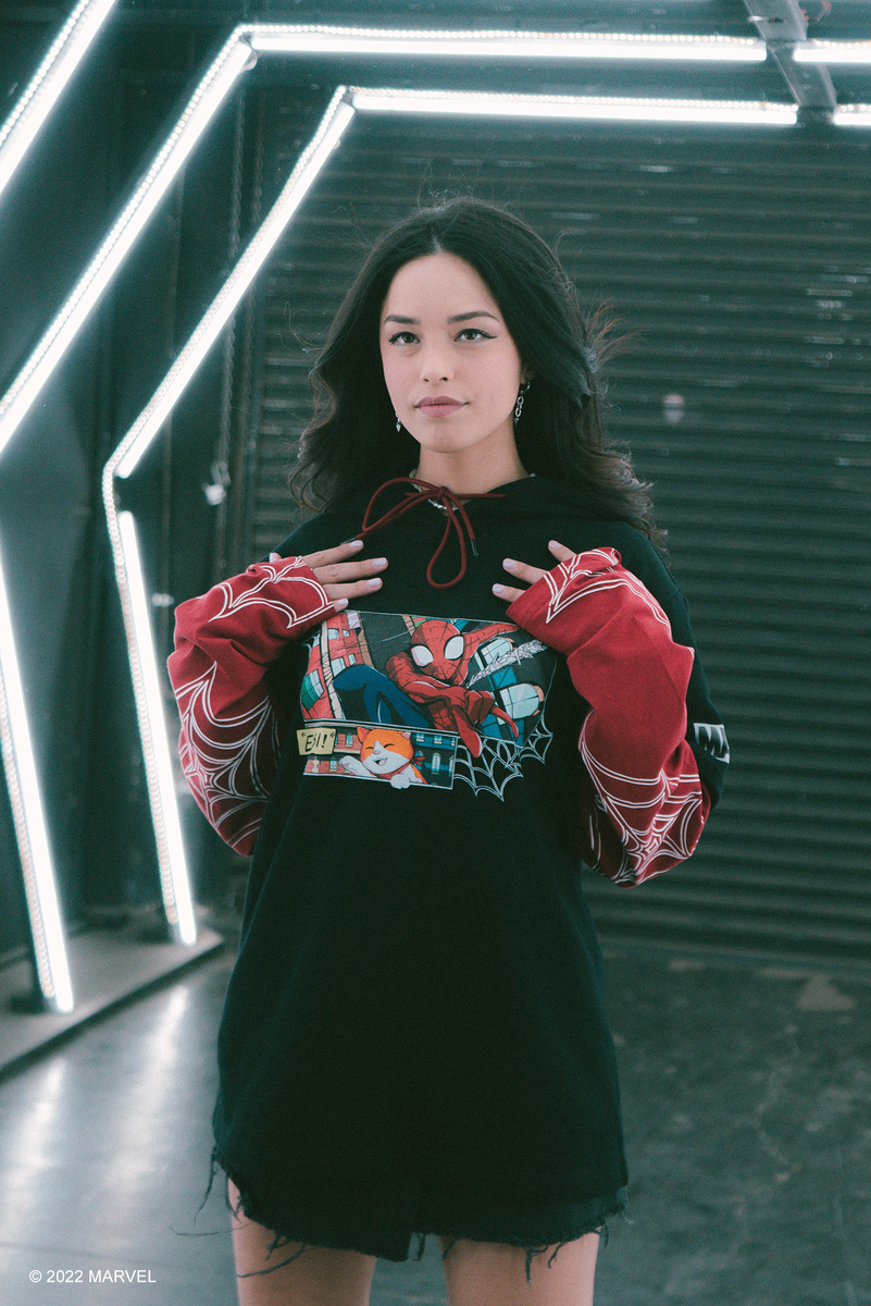 MARVEL'S EBIKO SPIDER-MAN WEB T-SHIRT HOODIE – Ebiko